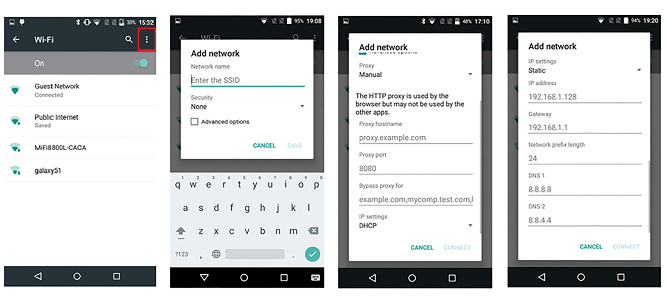 Configuring Advanced Proxy Options for Wi-Fi Proxy Access on the PAX ...